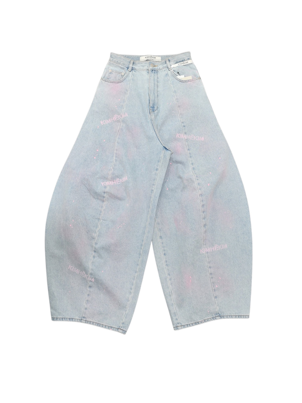 【KIMHEKIM - キムヘキム】SPRAY DYED BALLOON FIT JEANS/SKY BLUE(デニム/スカイブルー ...